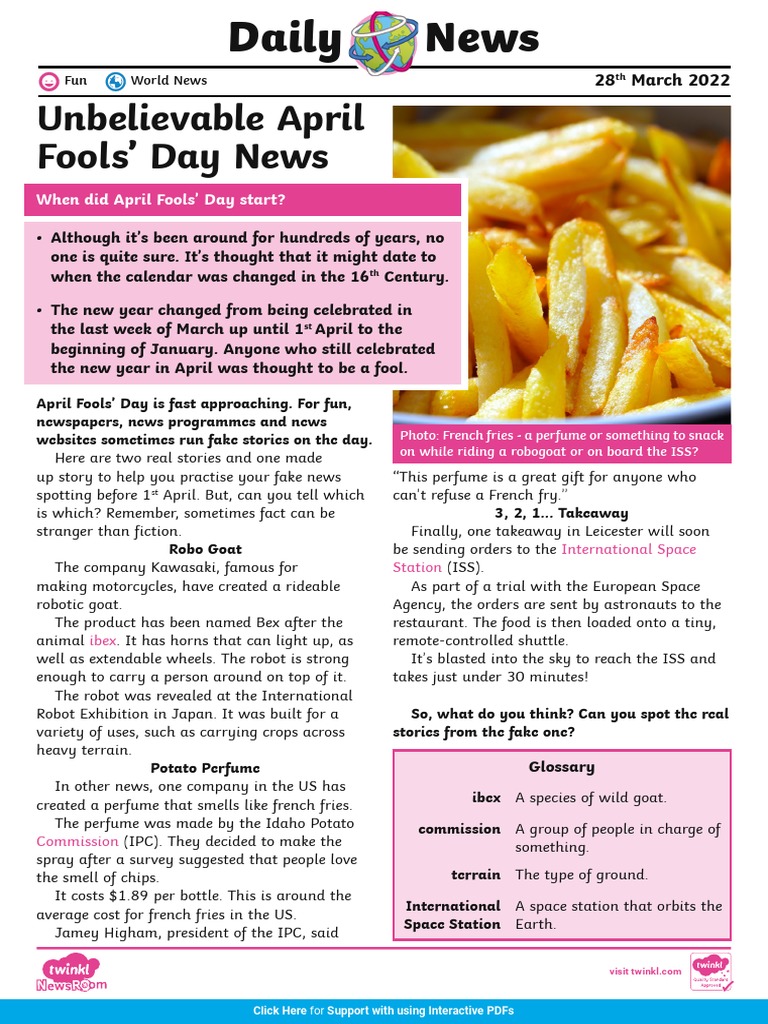 April Fools' News Challenge | PDF | News