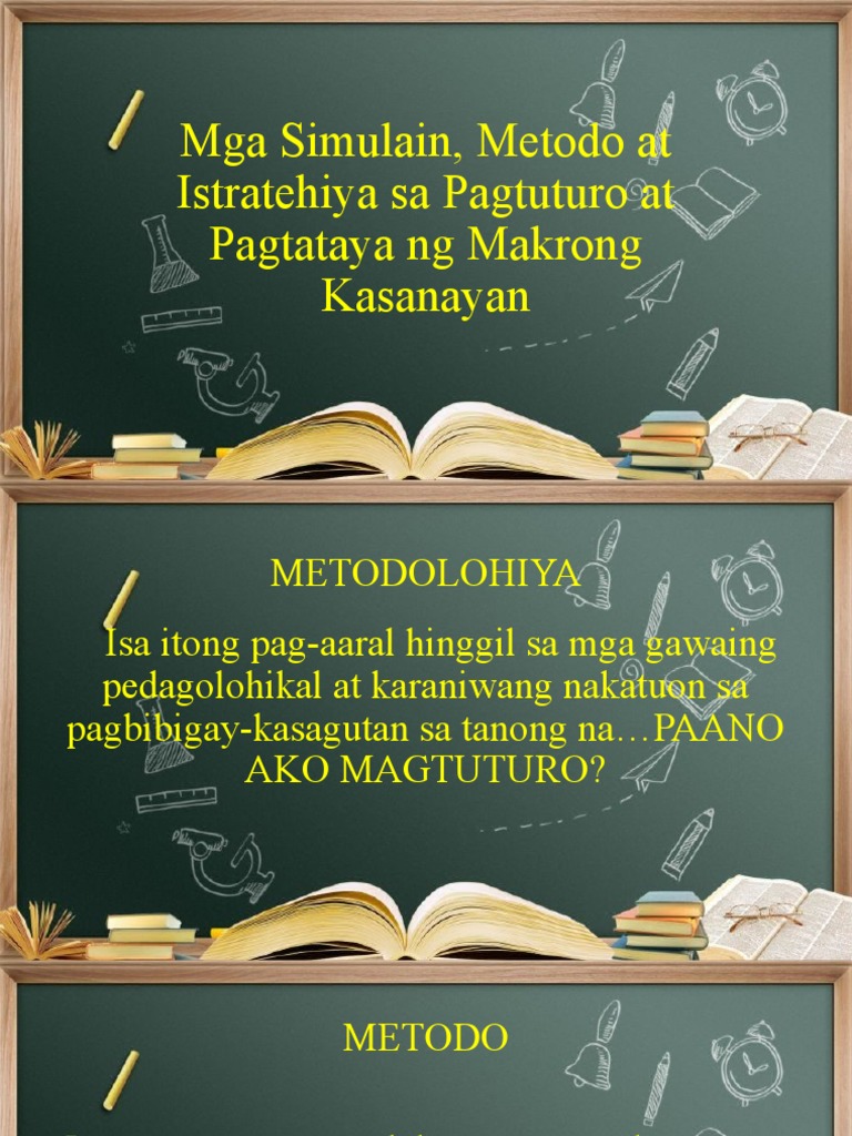 Simulain, Metodo at Istratehiya Sa Pagtuturo NG Makrong Kasanayan | PDF