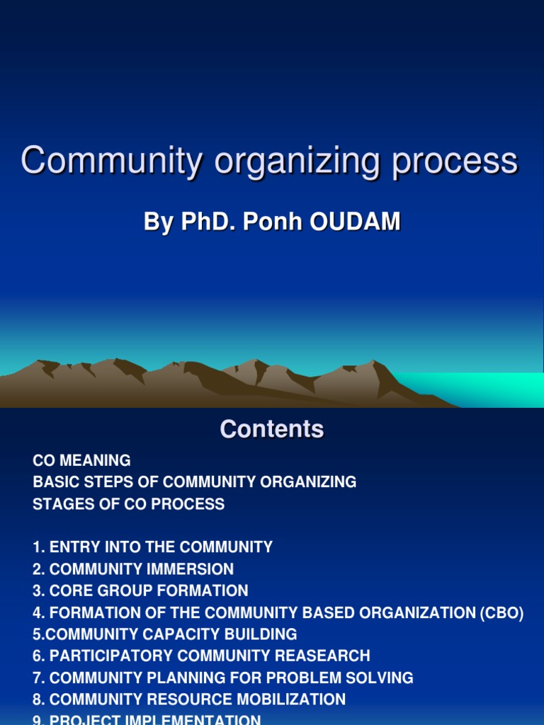 3 Community - Organizing - Process | PDF | Community | Evaluation