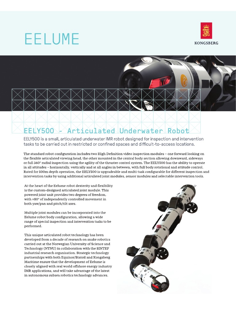 Eelume - Underwater Intervention Vehicle | PDF