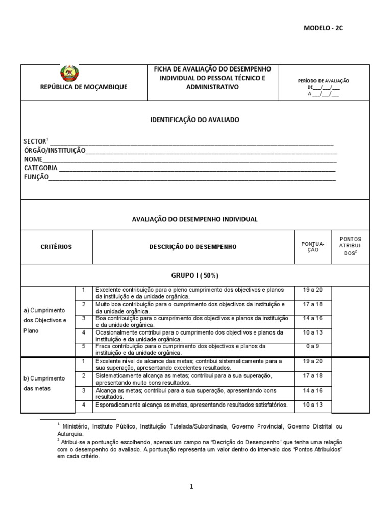 SIGEDAP Ficha de Avaliacao Tecnico Administrativo | PDF | Inovação ...