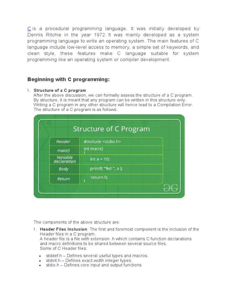Basics of C Language | PDF | C (Programming Language) | Subroutine