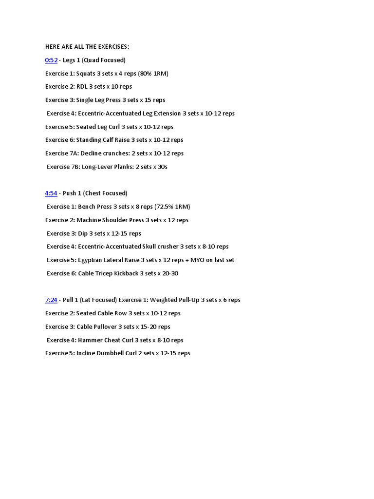 Here Are All The Exercises | PDF | Anatomical Terms Of Motion ...