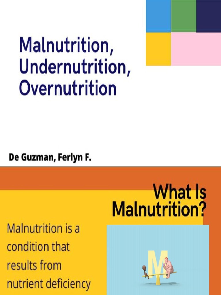 Malnutrition, Overnutrition, Undernutrition | PDF