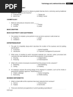 Sample Tle Exam - Set B | PDF | Foods | Housekeeping