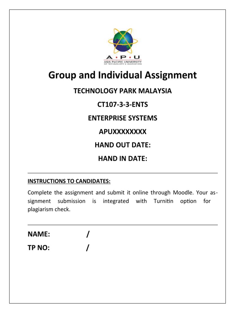 01 - ENTS Assignment Cover | PDF