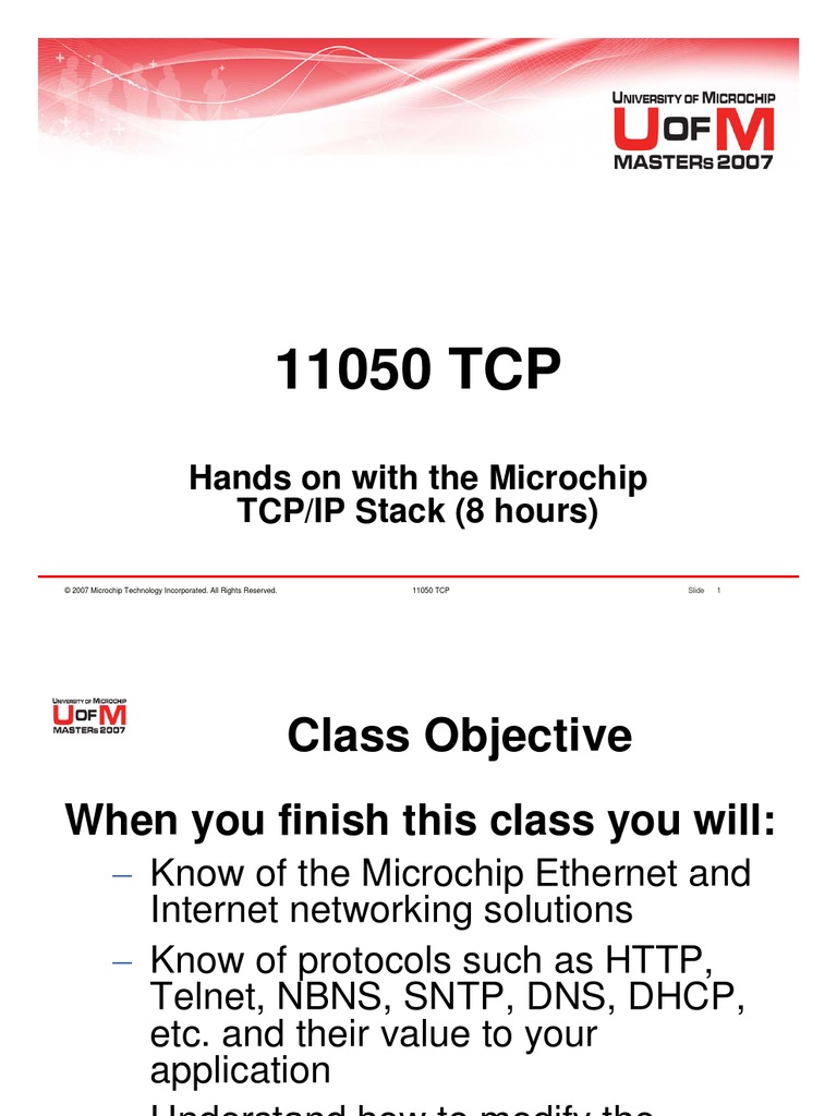 Hands On With The Microchip TCP/IP Stack (8 Hours) | PDF | Internet ... Hands On With The Microchip TCP/IP Stack (8 Hours) | PDF | Internet ...