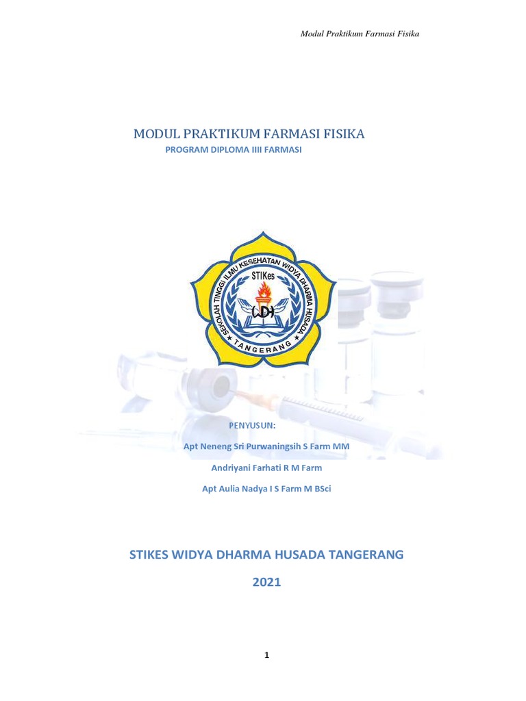 MODUL Prakt FarFis 2021 | PDF | Kesehatan Holistik | Sains & Matematika