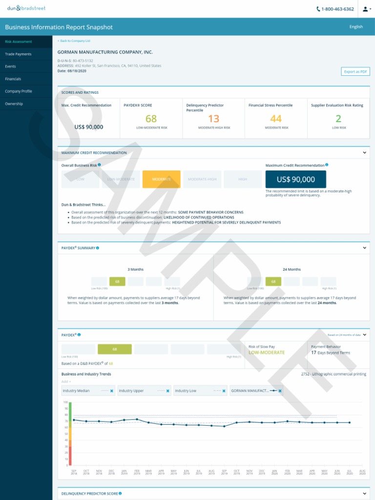 2020 Sample BIR Snapshot ENsample | PDF