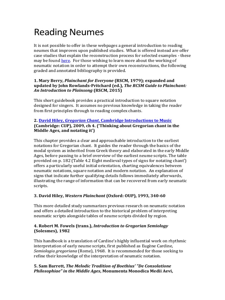 Reading Neumes Revised | PDF | Gregorian Chant | Musical Compositions