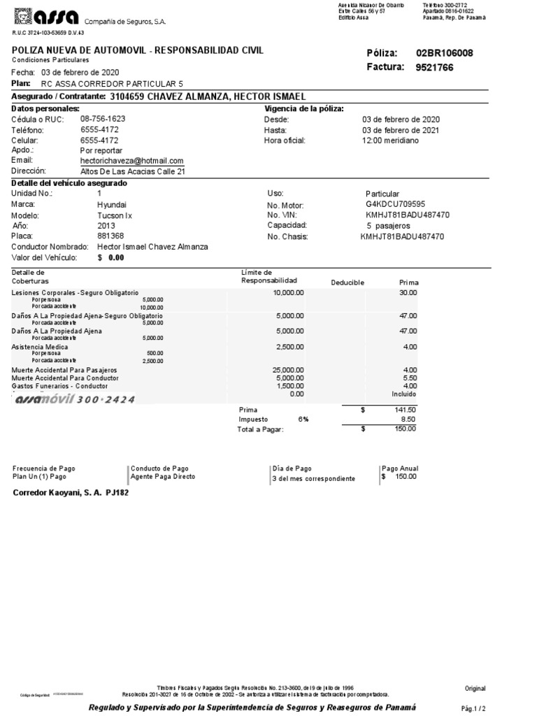 02BR106008 | PDF | Póliza de seguros | Reaseguro
