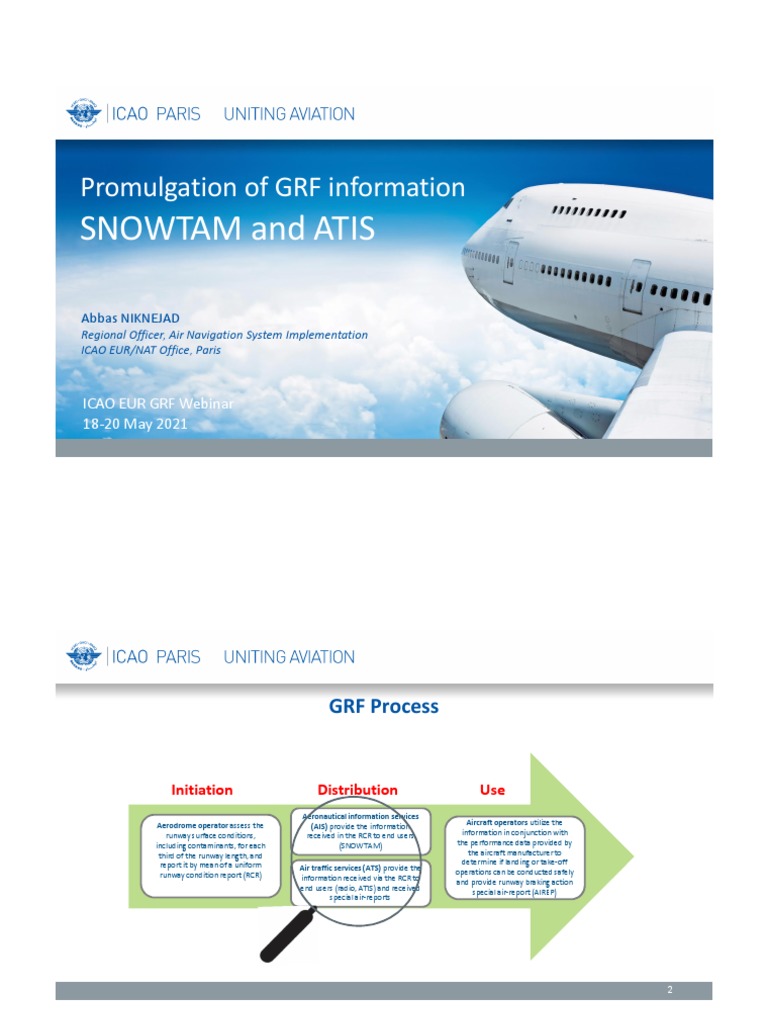 GRF PPT05 - by ICAO, Abbas Niknejad | PDF | Snow | Air Traffic Control