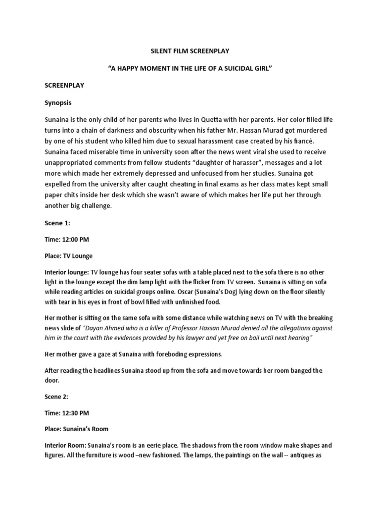 Silent Film Screenplay | PDF