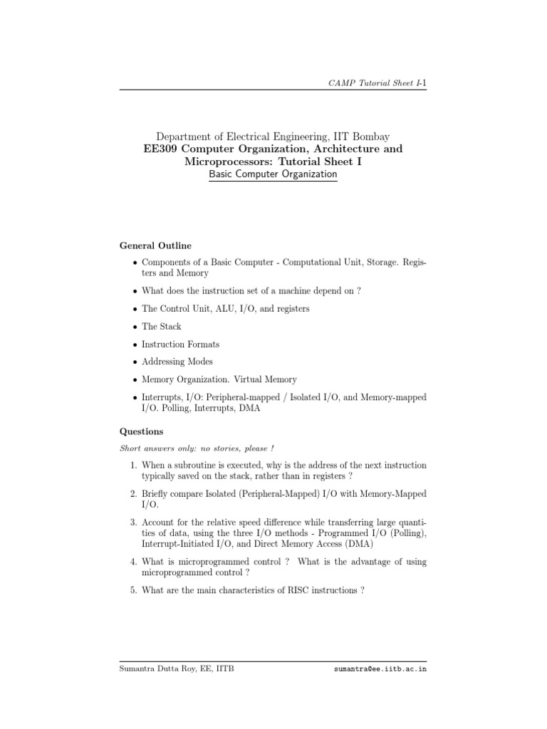 Tutorial IITB | PDF | Subroutine | Input/Output