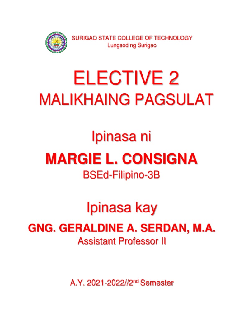 Consigna (3B) - Elective 2 | PDF