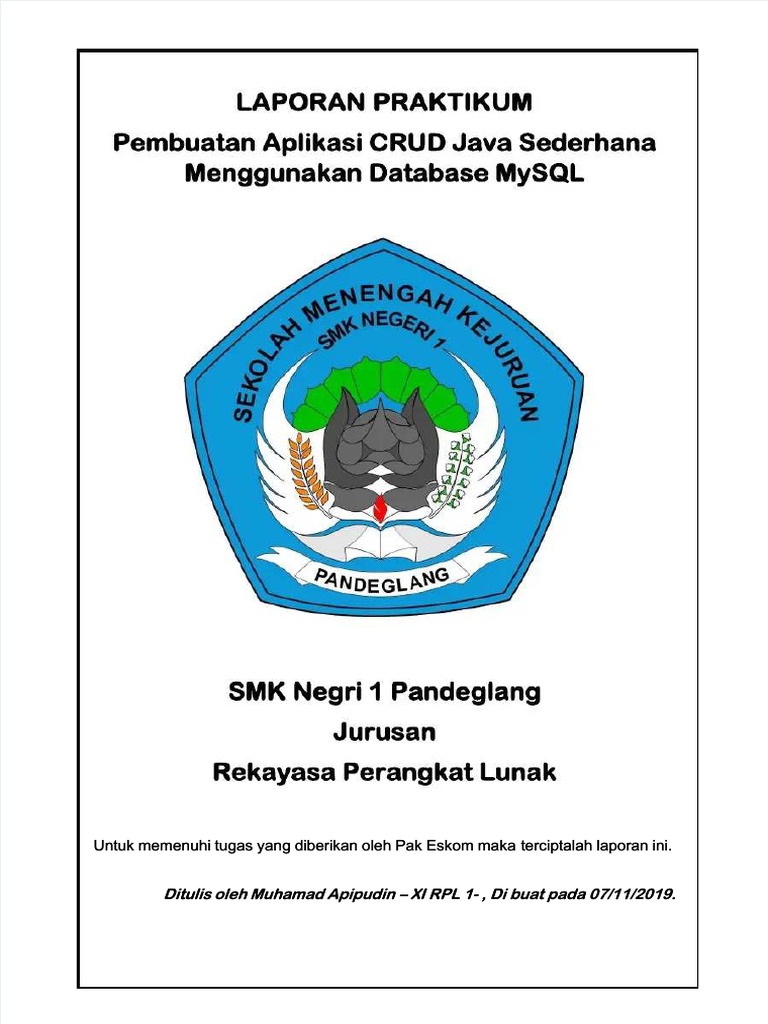 Laporan Praktikum CRUD Java | PDF