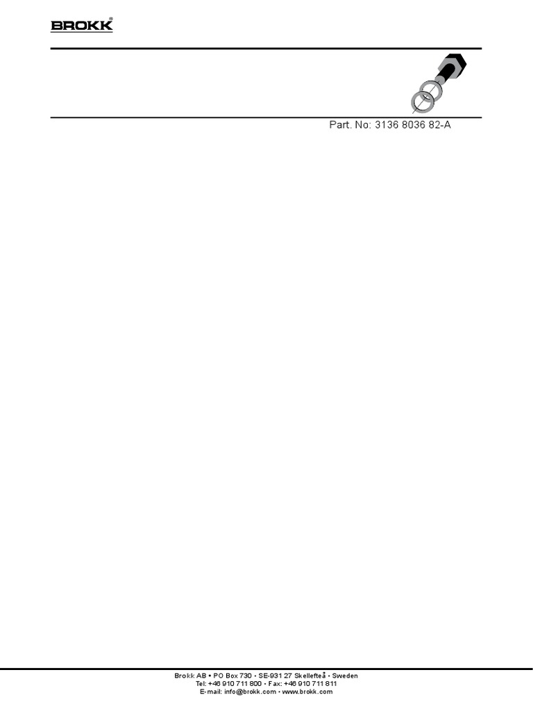 BROK Service Manual | PDF | Machines | Hydraulics