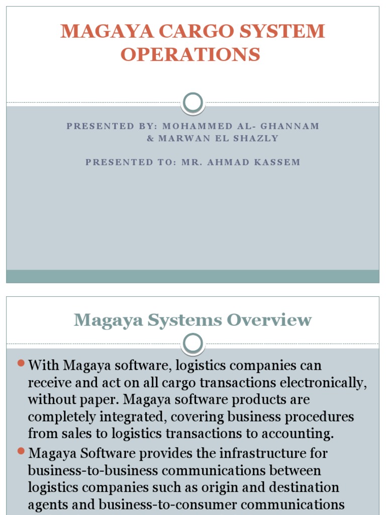 Magaya Cargo System Operations | PDF | Cargo | Business