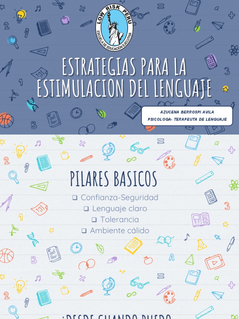 Estrategias para Estimular el Lenguaje | PDF | Concepto | Evaluación ...