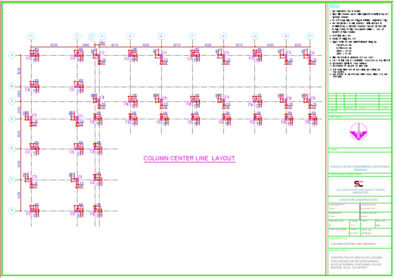 Column layout plan | PDF | Computer Aided Design
