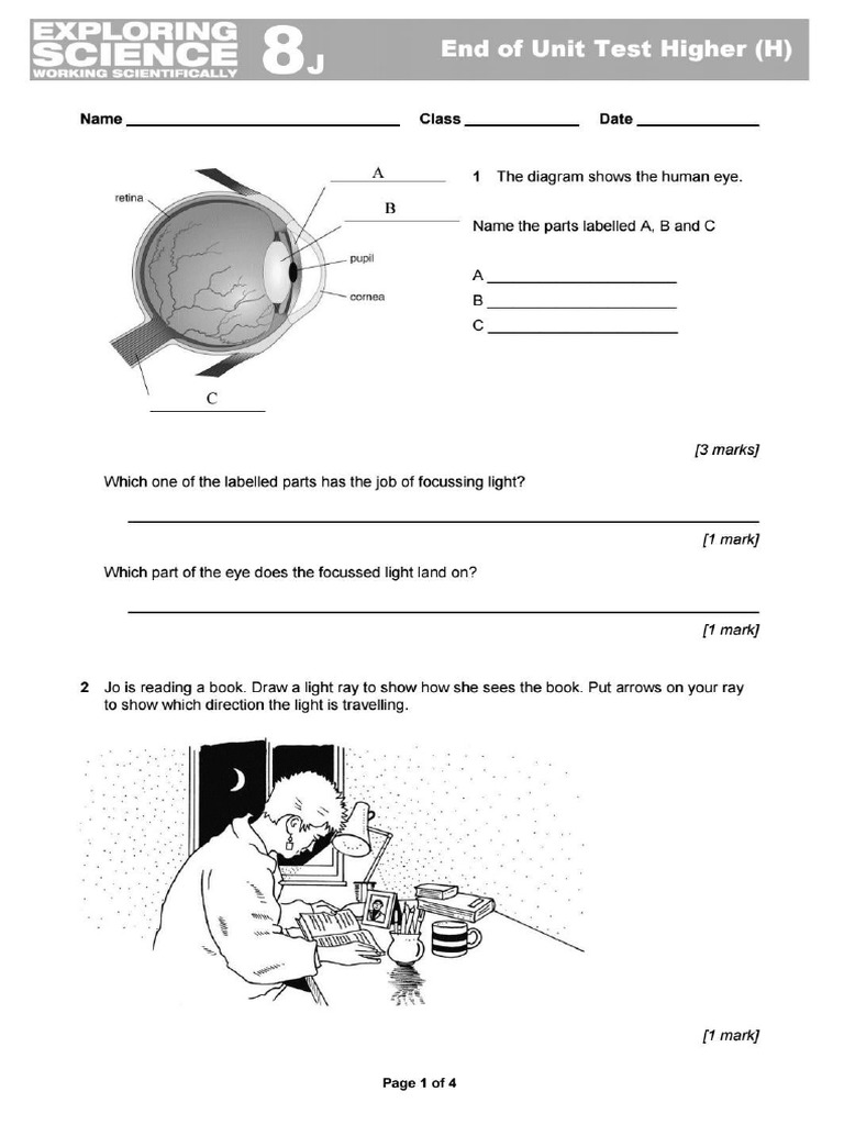 8j End of Units Science Higher | PDF