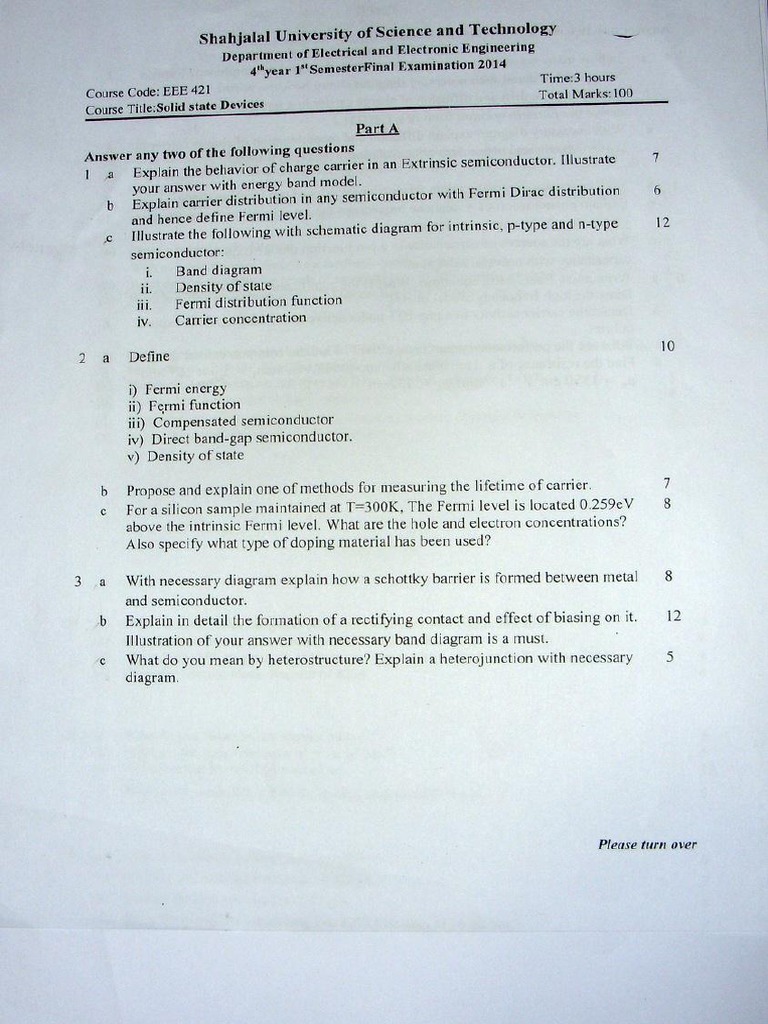 4-1 Questions 1st Batch (BUET) | PDF