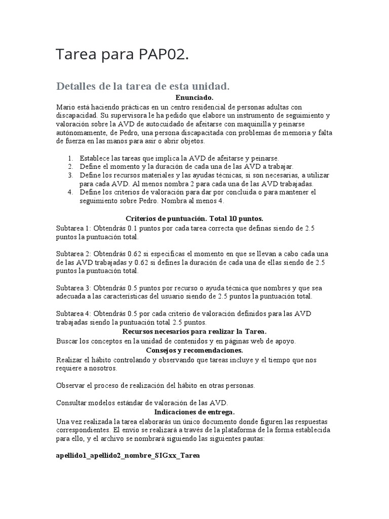 Tarea para PAP02 | PDF | Invalidez | Informática