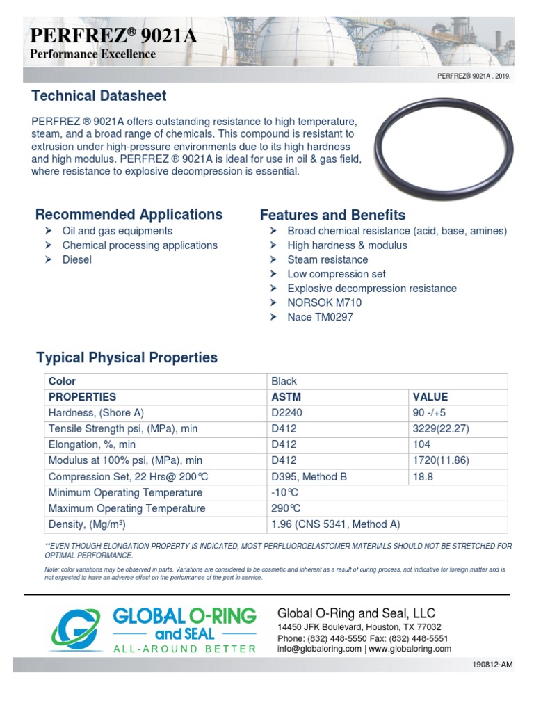 Perfrez 9021A: Technical Datasheet | PDF | Young's Modulus | Hardness