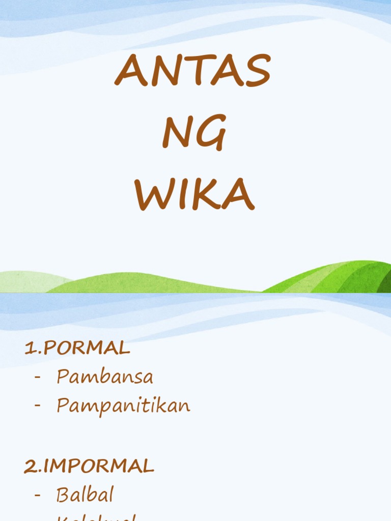 Antas NG Wika | PDF