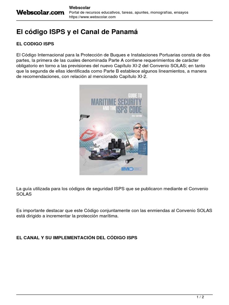 El Codigo Isps y El Canal de Panama | PDF