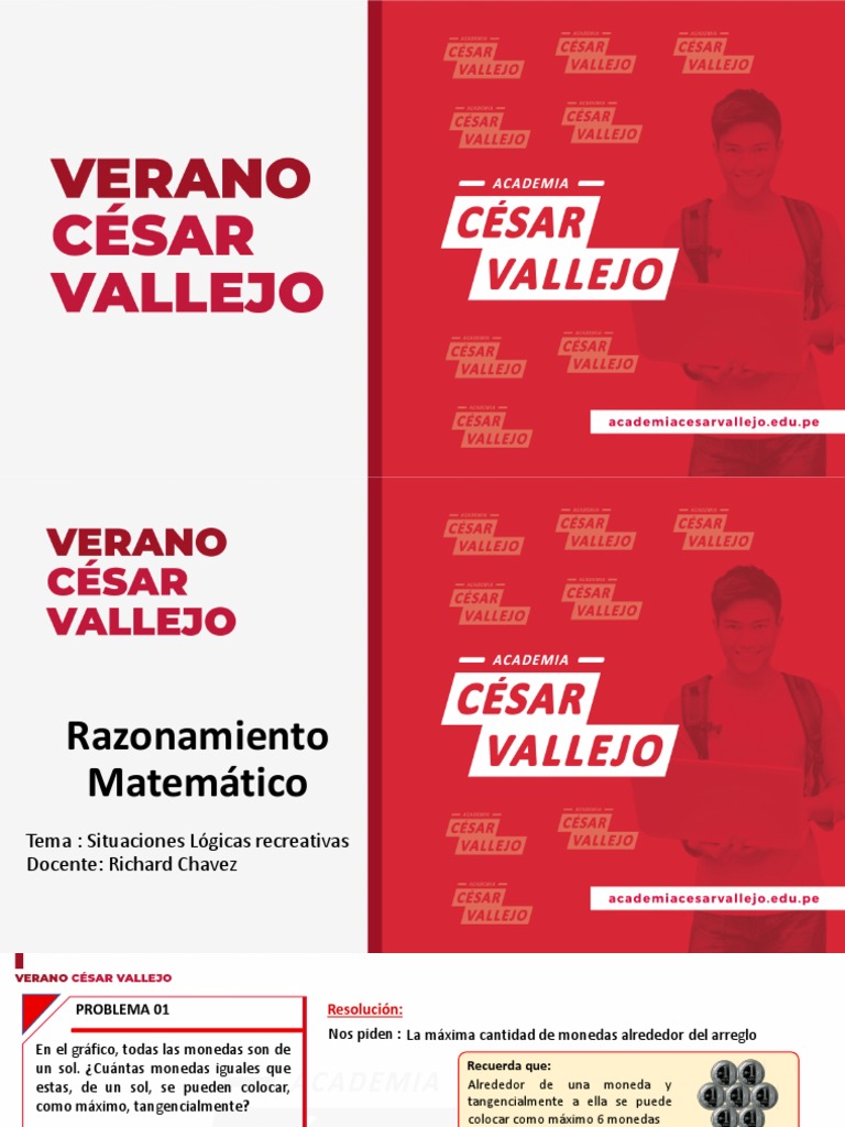 Verano César Vallejo - RM - Semana 1 (Solucionario) | PDF