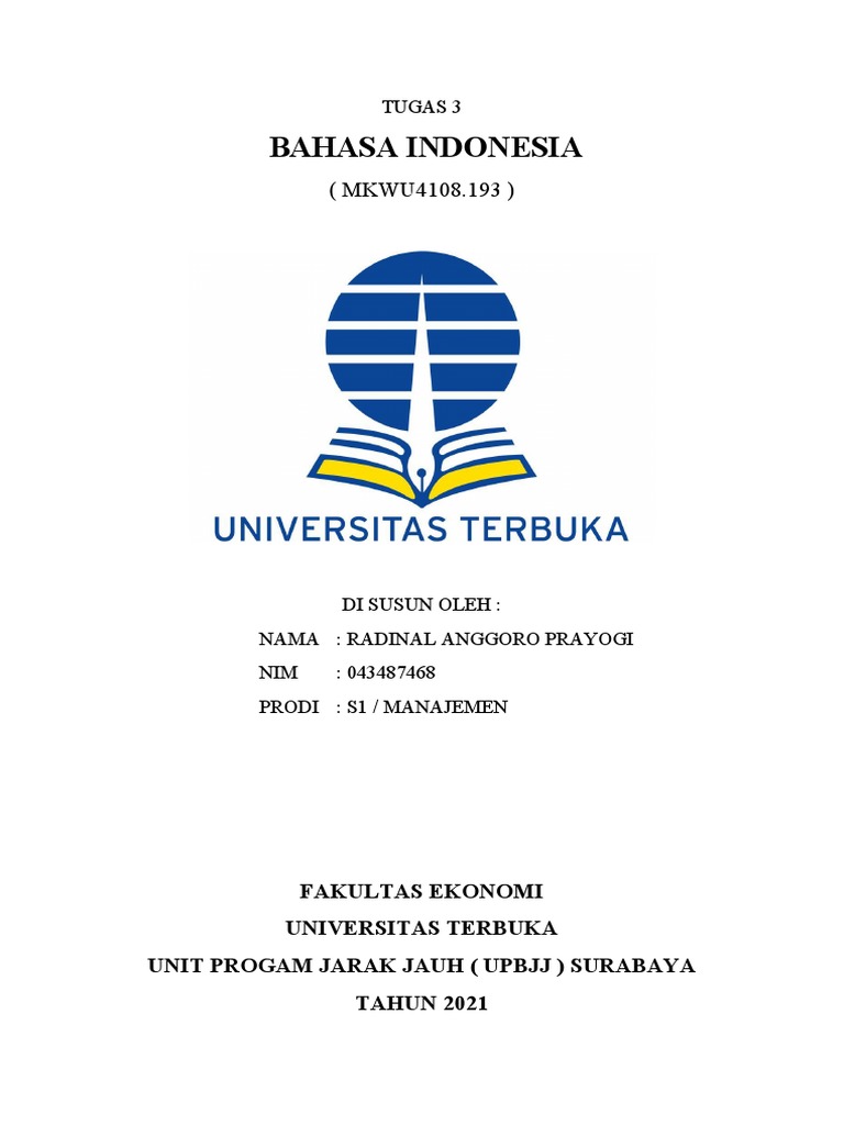 Radinal - Tugas 3 - B.indonesia | PDF
