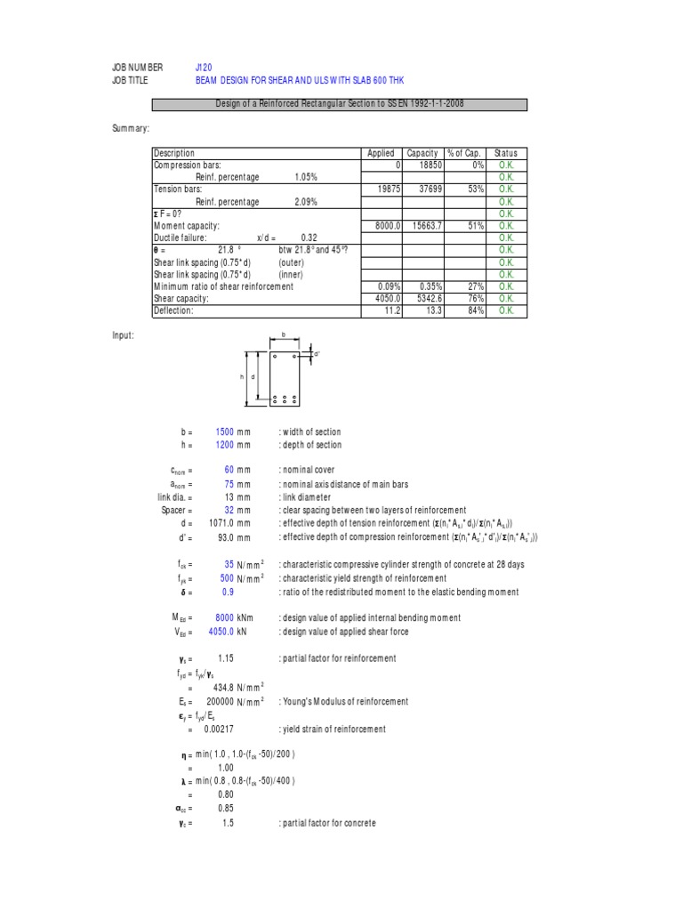 Beam Design Uls | PDF | Strength Of Materials | Beam (Structure)