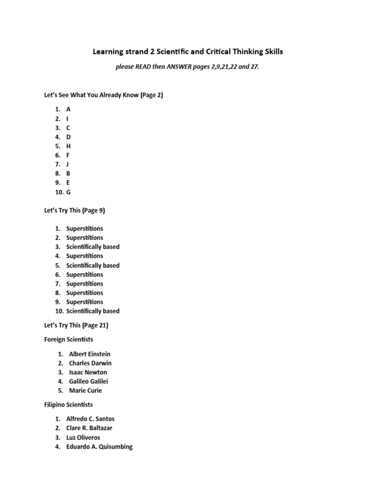 Scientific & Critical Thinking Guide | PDF | Calculus | Physics