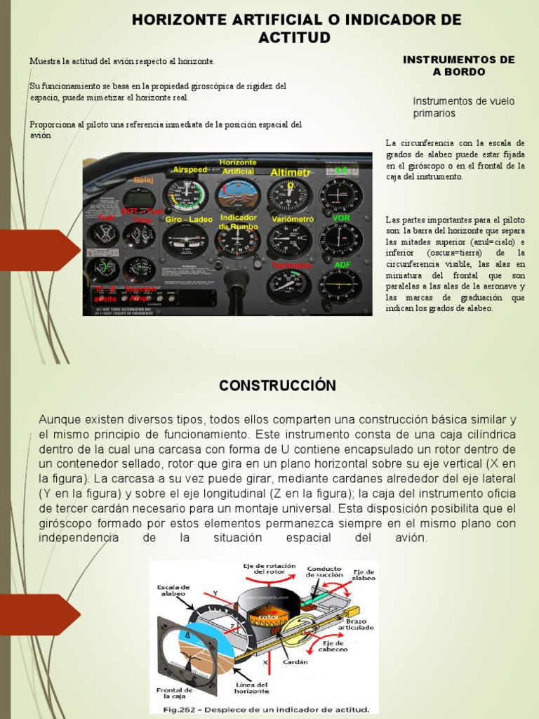 Presentación Horizonte Artificial | PDF | Avión | Aeronáutica