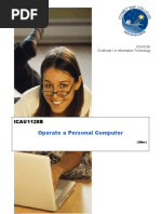 Operate A Personal Computer | PDF | Computer Data Storage | Computer File