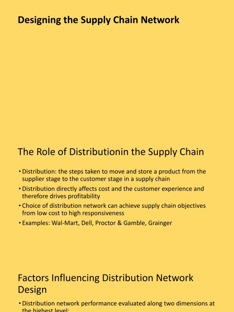 Unit 2 L2 Network Design | PDF | Supply Chain | Transport