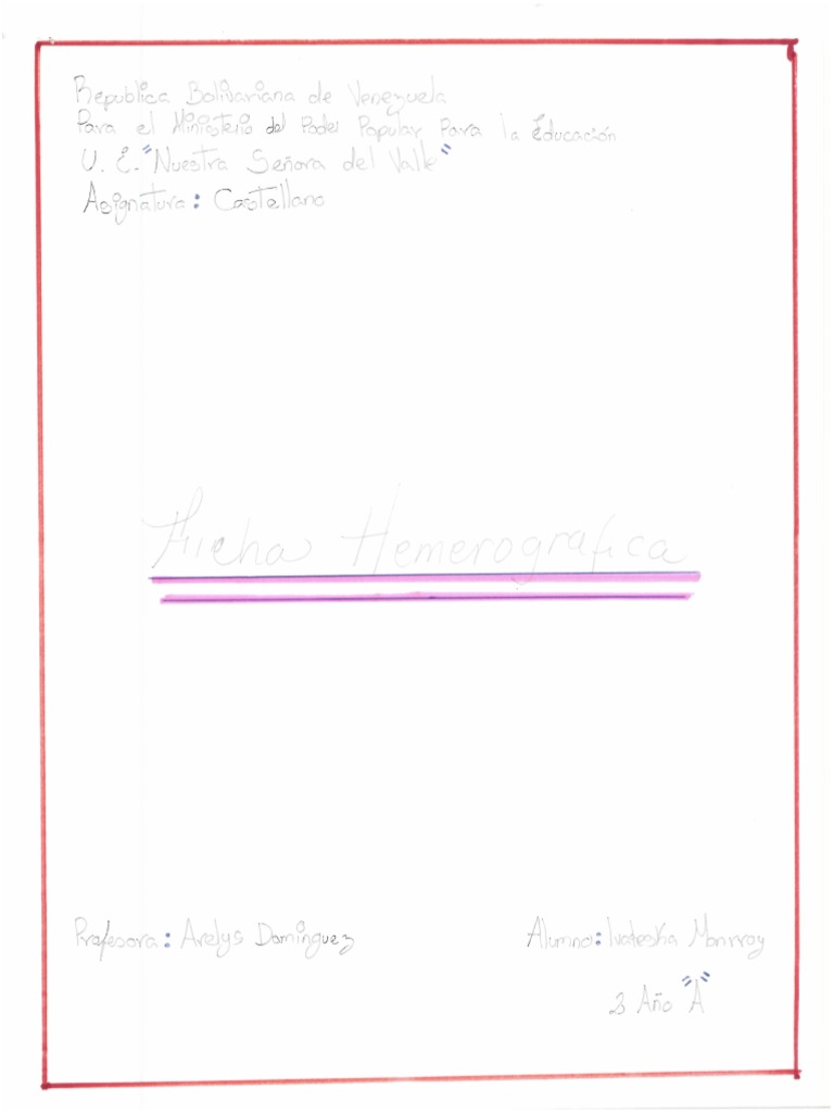 Ficha Hemerografica | PDF
