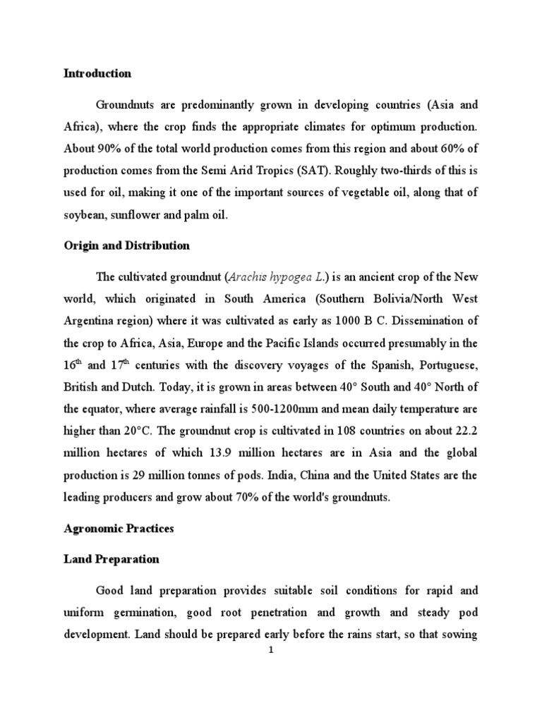 Groundnut Pdf Peanuts Legume
