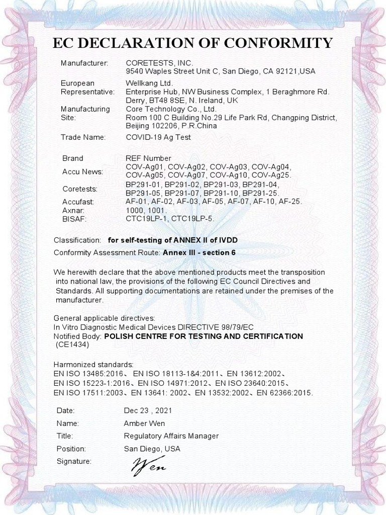 BP291!01!17 Declaration of Conformity-3 | PDF | Technology & Engineering