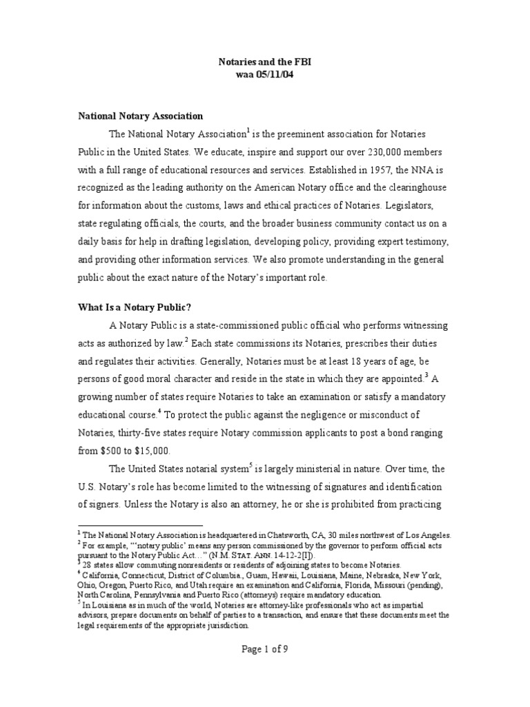 FBI Memo | PDF | Notary Public | Authentication