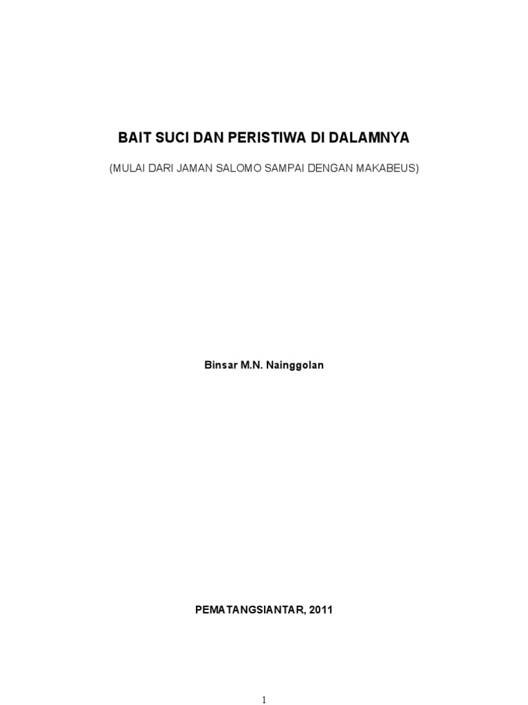 Bait Suci | PDF | Ilmu Sosial