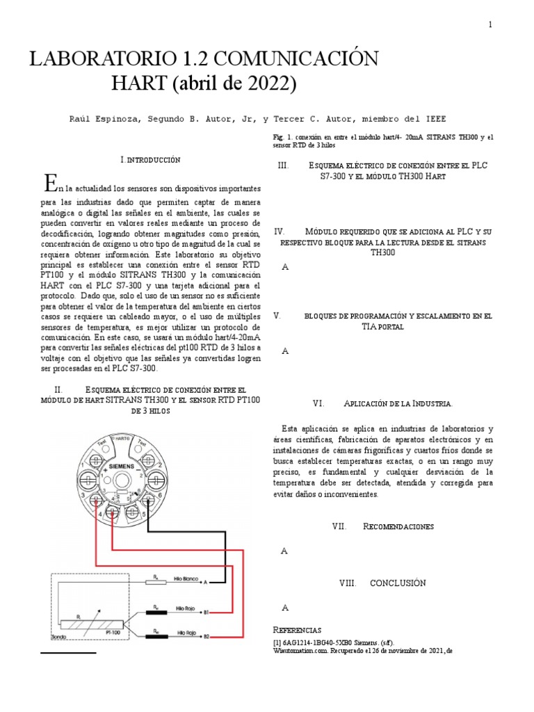 Laboratorio 1.2 Comunicación Hart | PDF | Sensor | Telecomunicaciones