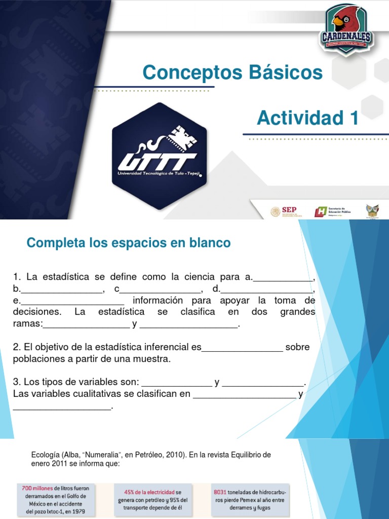 Tema 1. Actividad Conceptos Básicos | PDF | Estadísticas