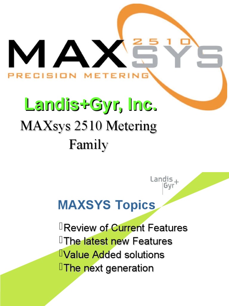 MAXsys 2510 Meterin Family | PDF | Internet | Transformer