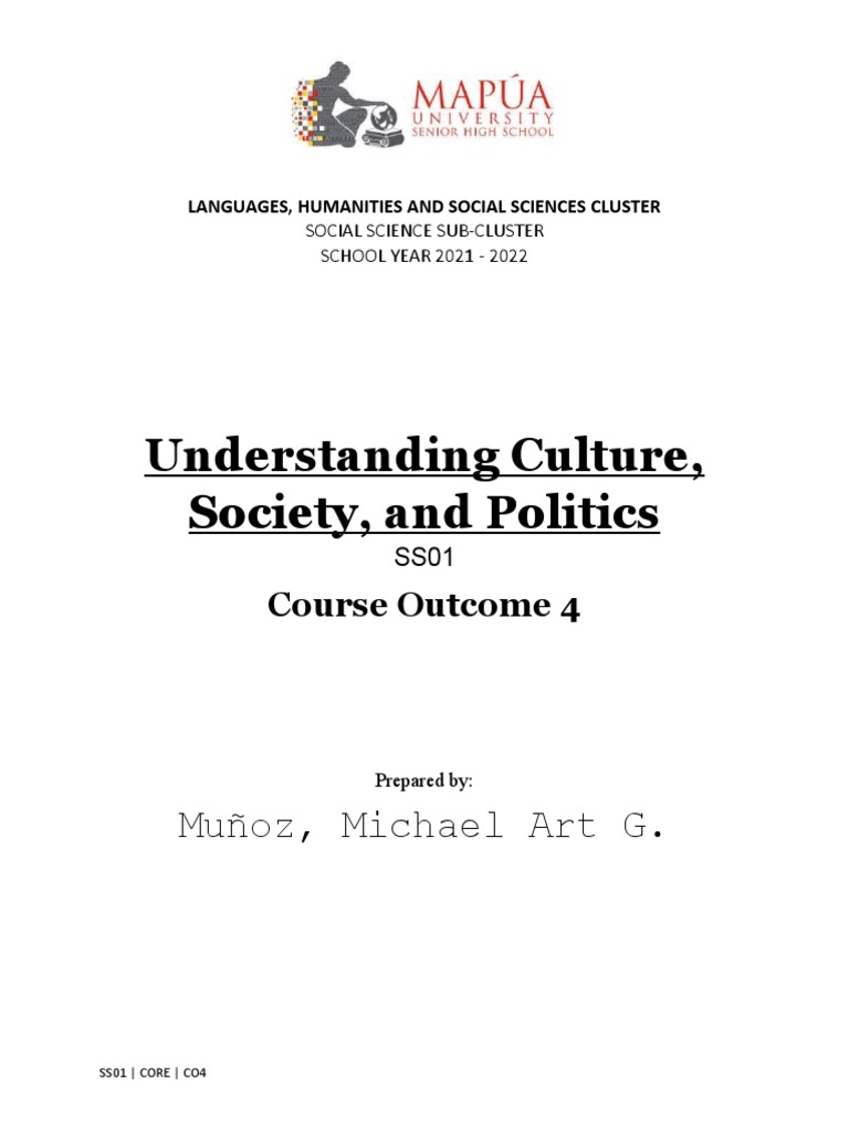 SS01 CO4 Module | PDF | Deviance (Sociology) | Socialization