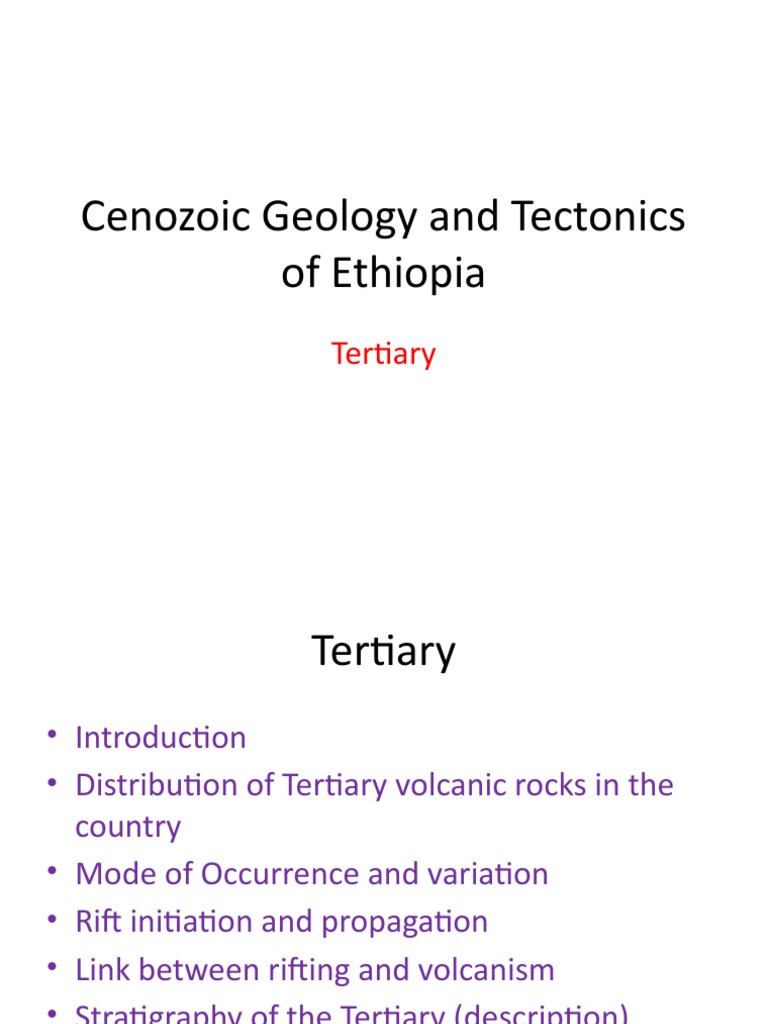 Cenozoic Geology and Tectonics of Ethiopia | PDF
