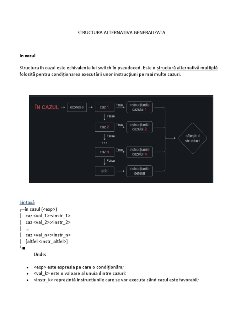 Structura Alternativa Generalizata | PDF