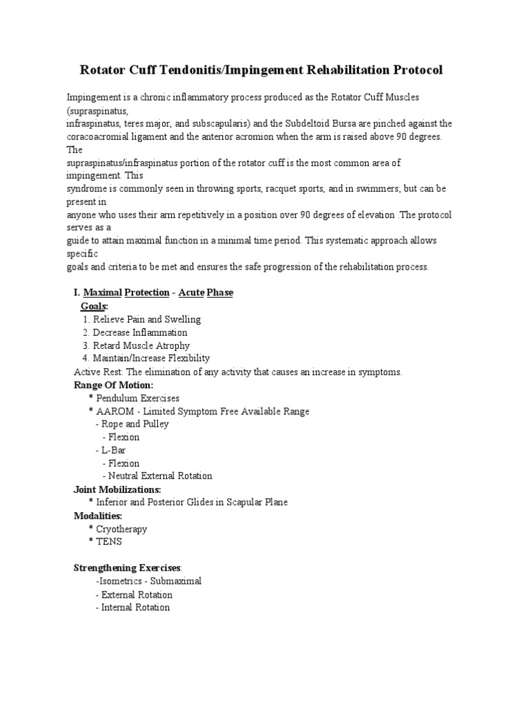 Rot at or Cuff Tendonitis | Download Free PDF | Anatomical Terms Of ...
