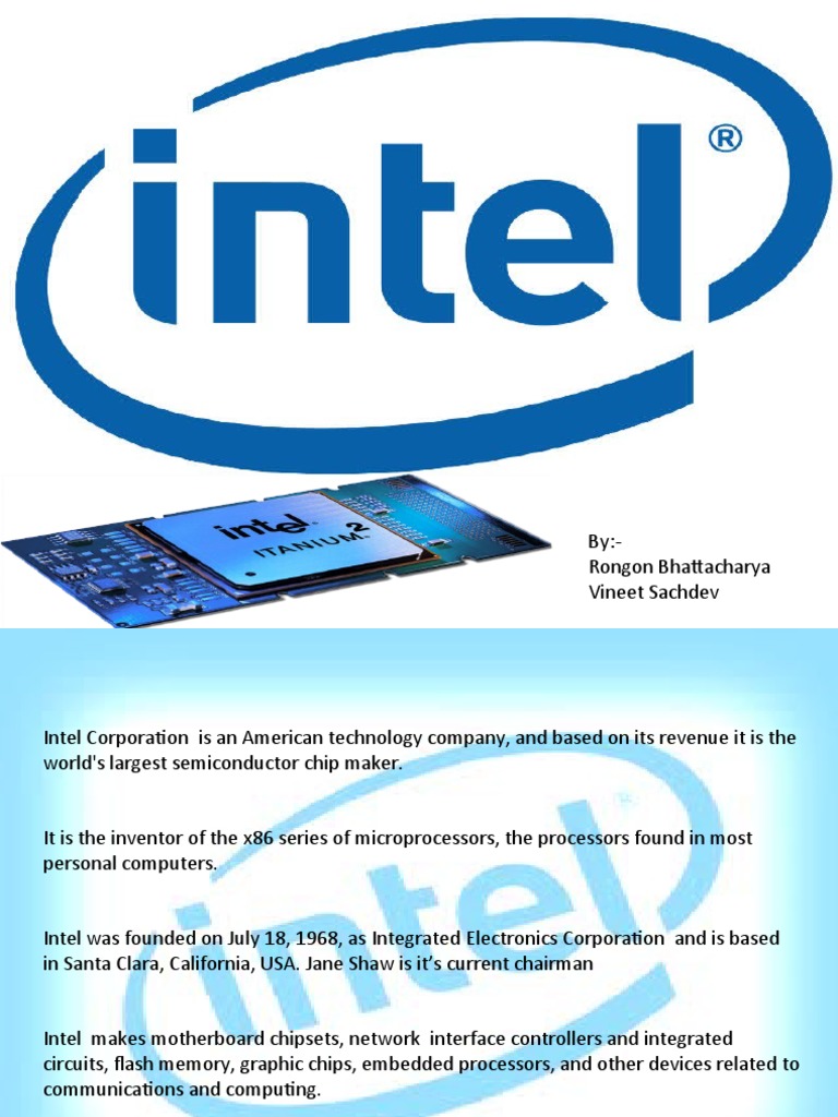 By:-Rongon Bhattacharya Vineet Sachdev | PDF | Intel | Integrated Circuit